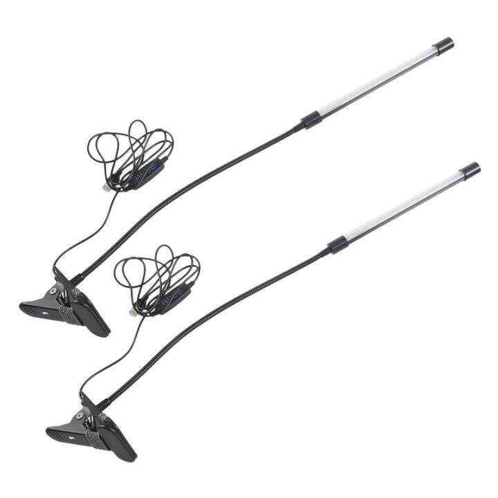 【Ready Stock&COD】2X 8W LED Clip on Lamp, Desk Light with 3 Modes 2M ...