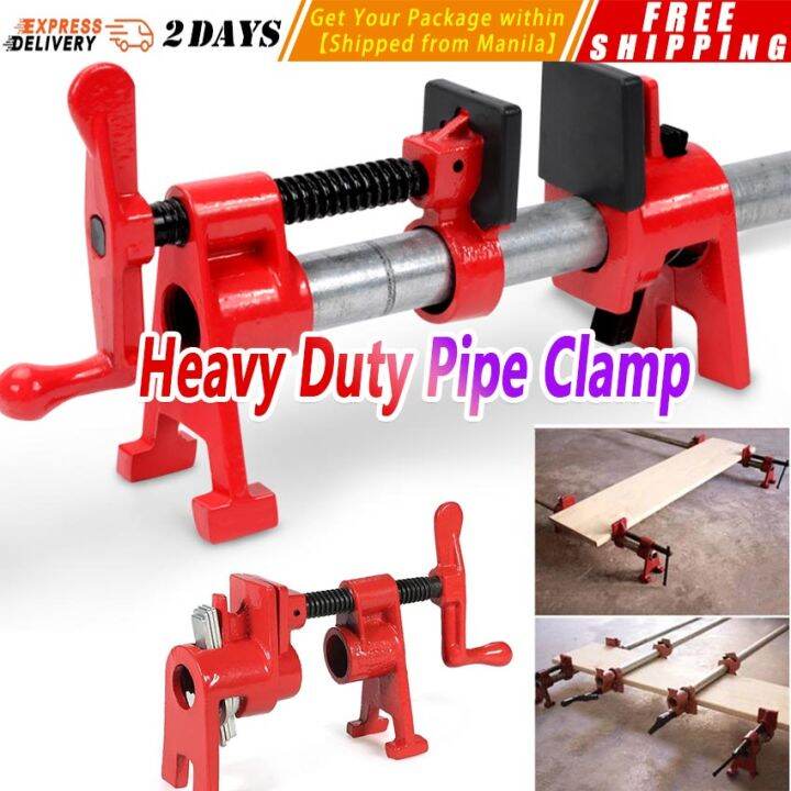 【Heavy Duty Pipe Clamp】3/4inch Woodworking Pi pe Clamp Right Clips Vise ...