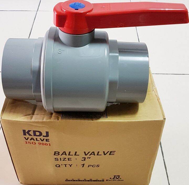 KDJbv3polos - Ball Valve 3" PVC KDJ Ball Valve KDJ 3" Stop Kran 3" KDJ impor Taiwan 100% ...