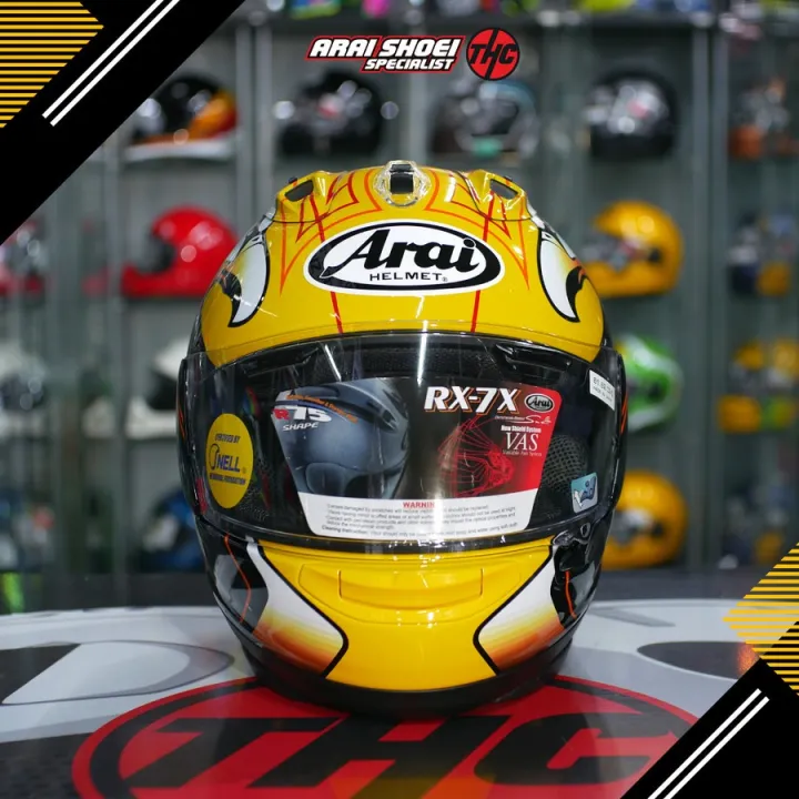 ARAI HELMET RX-7X KENNY ROBERTS YELLOW AMERICAN EAGLE | Lazada Indonesia