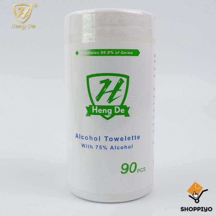 Heng De Alcohol Towelette Disinfectant Wet Wipes (75% Alcohol) 90pcs ...