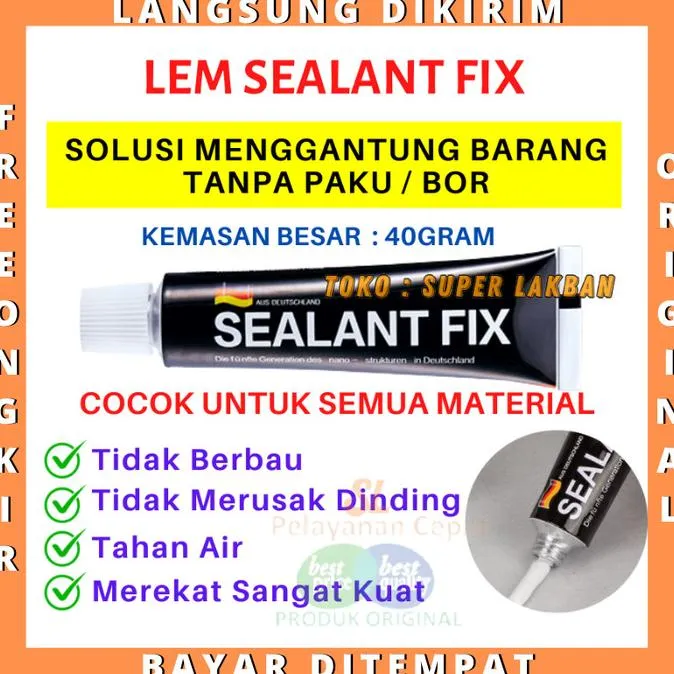Lem Tanpa Paku Sealant Fix 40g Pengganti Paku Serbaguna Tidak Berbekas | Lazada Indonesia