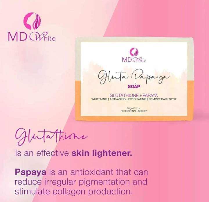 MD Gluta Papaya Whitening and Anti-Aging Soap 90g | Lazada PH