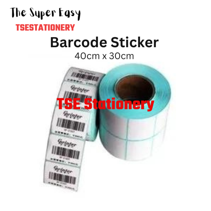 40mm x 30mm 800pcs Thermal Sticker Thermal Paper Barcode Label Sticker ...