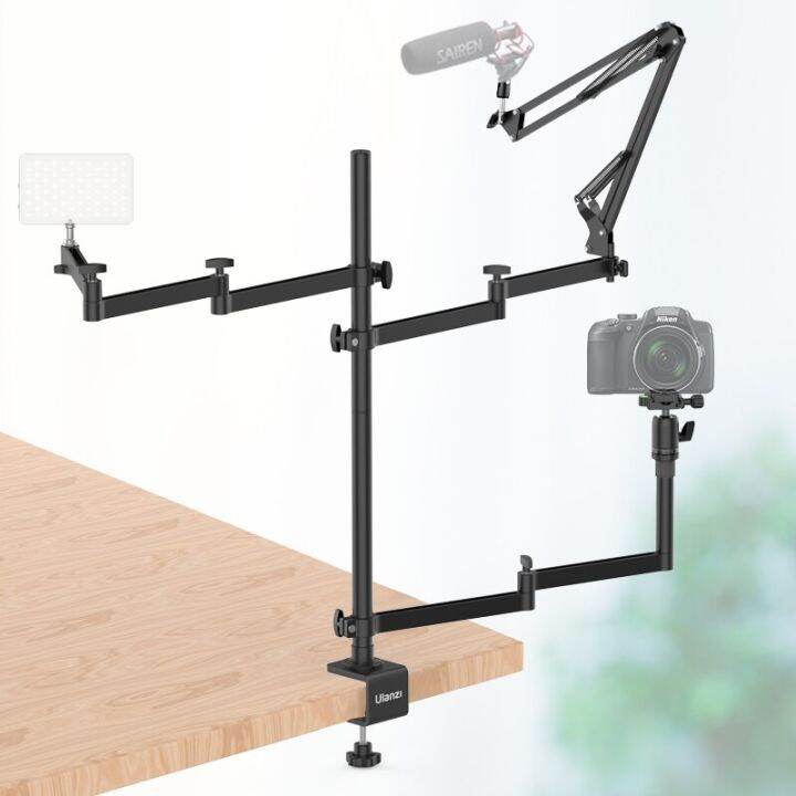 UUrig Live Broadcast Stand Adjustable Flexible Mic Arm Boom Stand Desk ...