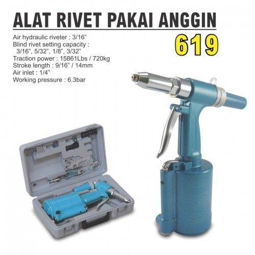 ALDO 619 air Riveter Tang Rivet Angin Ripet Rifet | Lazada Indonesia