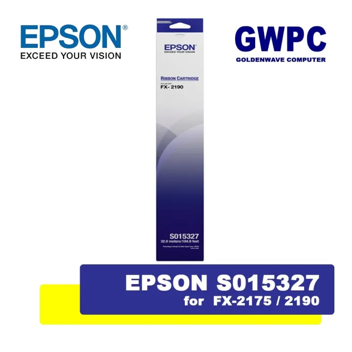 Epson S015327 S015584 Genuine Ribbon Cartridge for FX-2175 FX- 2190 ...
