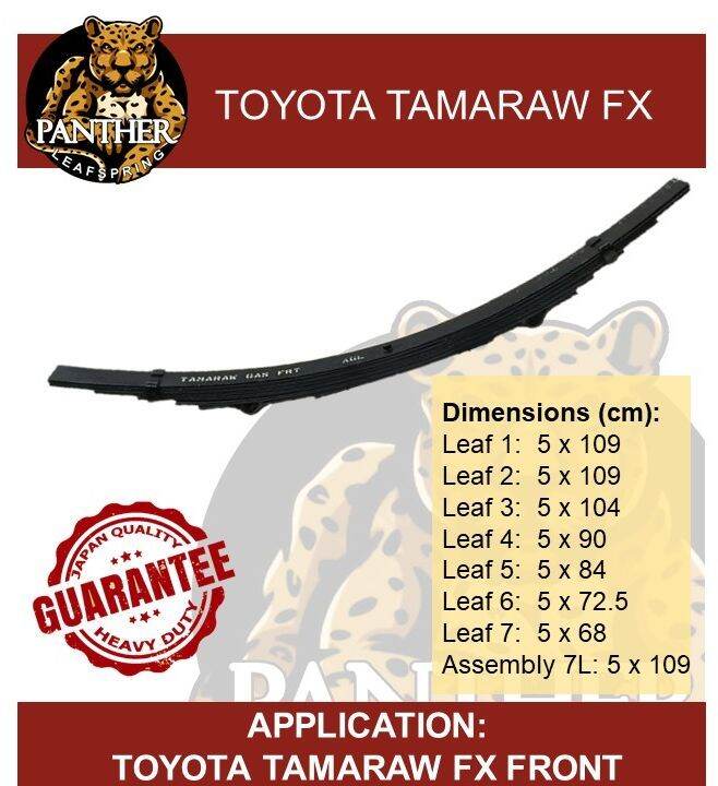 Molye / Leaf Spring for Toyota Tamaraw FX Front (MATIBAY) | Lazada PH