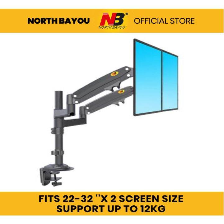 North Bayou Bayou H180 22"-32" Dual Monitor Desk Stand | Lazada PH