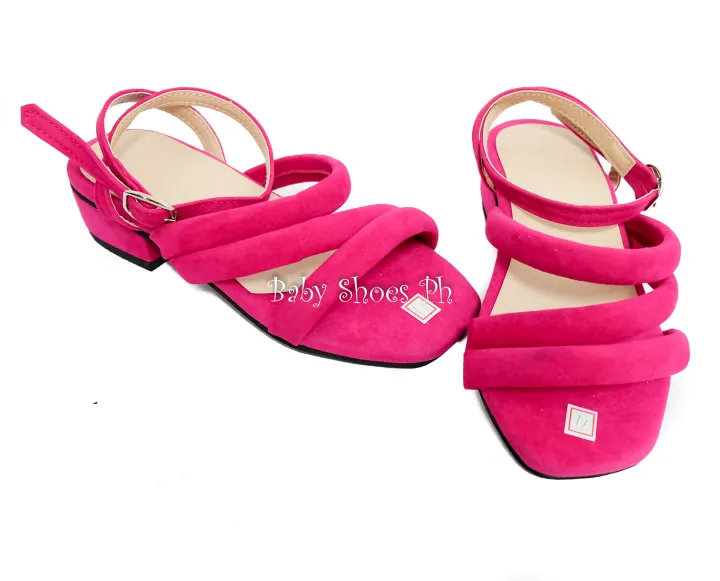 Melody Block Heels Fuchsia Pink Sandals Mother and Daughter | Lazada PH