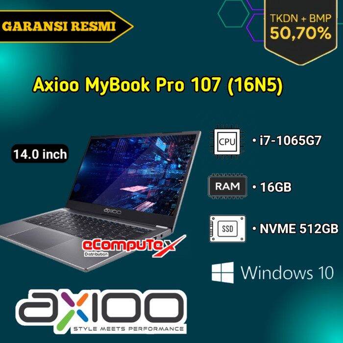 LAPTOP AXIOO MYBOOK PRO 107 (16N5) i7 / 16GB NVME 512GB 14" TKDN RESMI ...