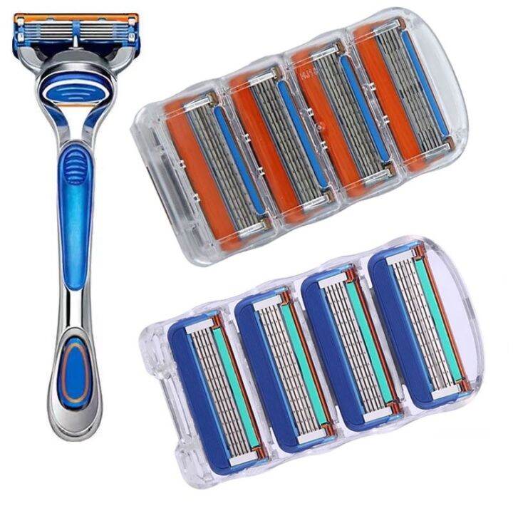 [Handle Or 8 PCS Blades] 5 Layers Gillette Fusion Refill Replacement ...