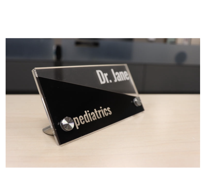 11 X 4 in Table Nameplate Personalized Customized Name Stand Desk Plate ...