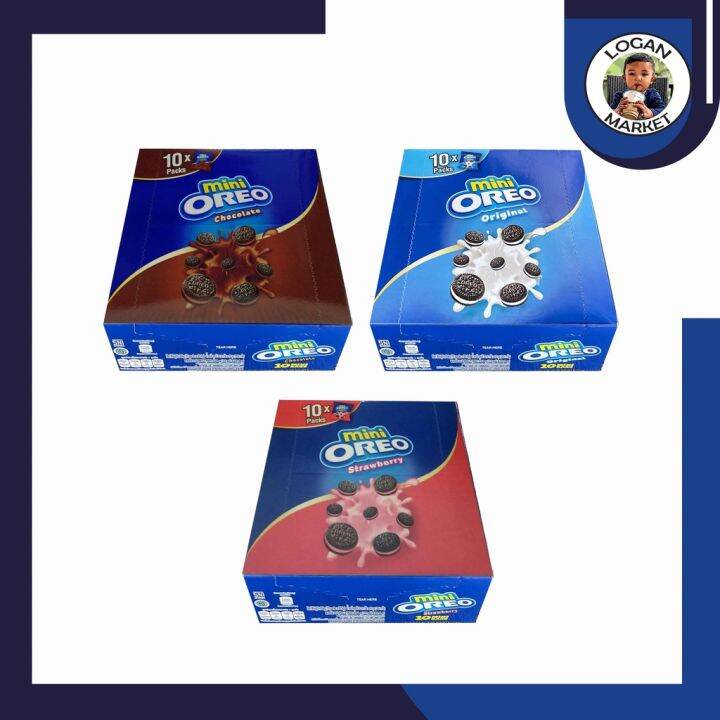Oreo Mini 10 Pack All Variant Original Vanilla Vanila Coklat Strawberry ...