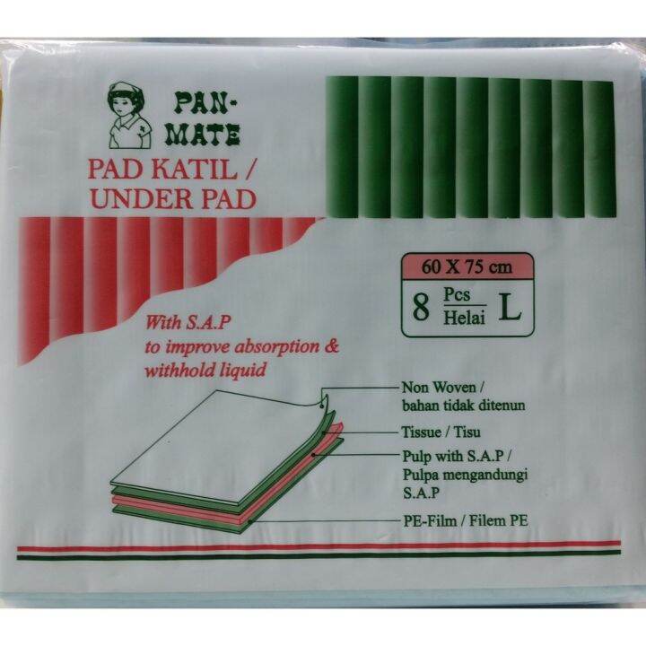Pan-Mate Under Pad Size L x 8s | Lazada