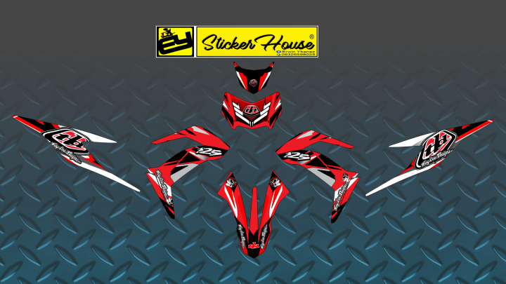 Rusi Delta X 125 version 1 Decals Laminated | Lazada PH