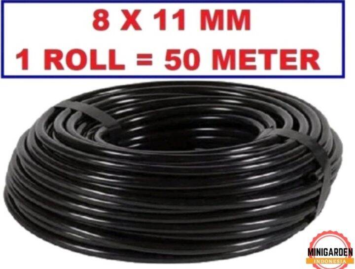 SELANG PE 11MM ROLL 50 METER selang air hidroponik fertigasi 8 x 11 mm ...