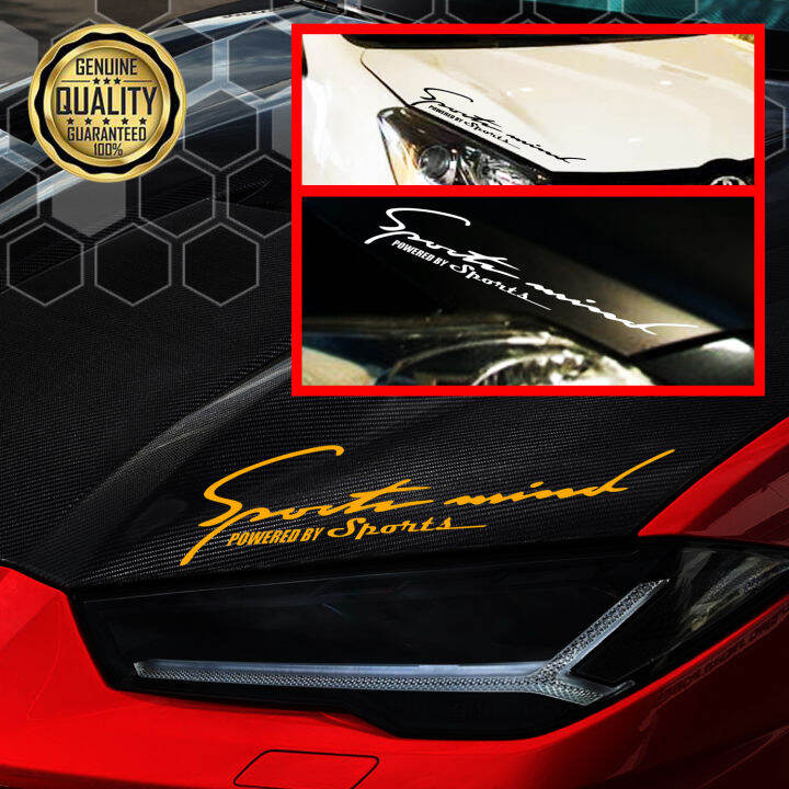 SPORTS MIND Powered by Sports Quality Car Sticker for Hood | Lazada PH