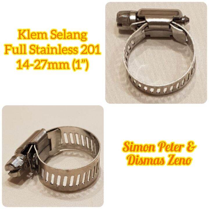 Klem Selang 1" inch Full Stainless Steel 201 Hose Clamp Anti Karat ...
