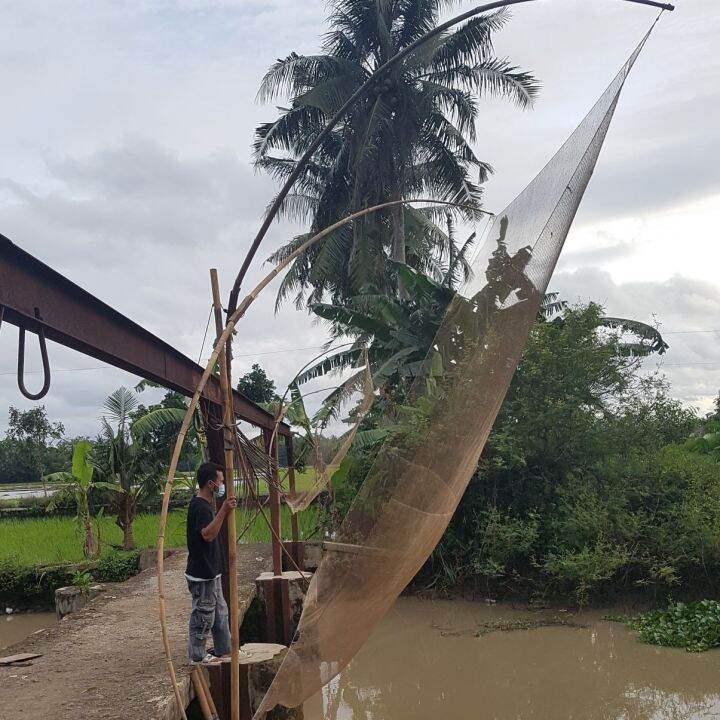 jaring anco jumbo 4m x 4m lubang 3/8 inchi untuk wader, teri, udang ...