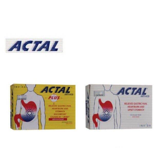 ACTAL / ACTAL PLUS CHEWABLE ANTACID TABLET (10'S/STRIP) | Lazada
