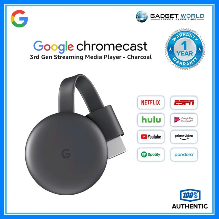 Google Chromecast 3rd Generation Charcoal | Lazada PH