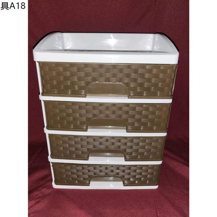 ♀rattan elegant 4 Layer office cabinet drawer school supplies storage ...