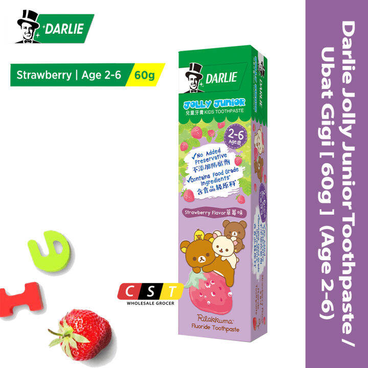Darlie Jolly Junior Toothpaste / Ubat Gigi [ 60g ] (Age 2-6) | Lazada