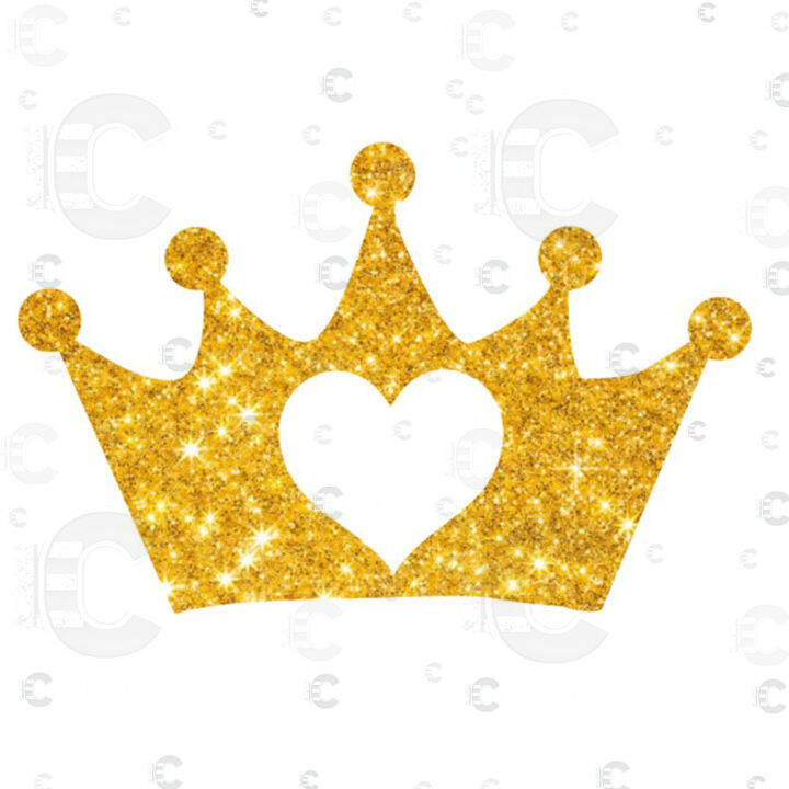 Glittered Crown Princess Prince Crown Cut Outs for DIY Party Backdrop ...