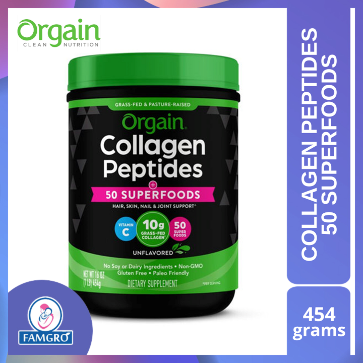 Orgain | Collagen Peptides + 50 Superfoods Powder - 16oz | Gluten Free ...