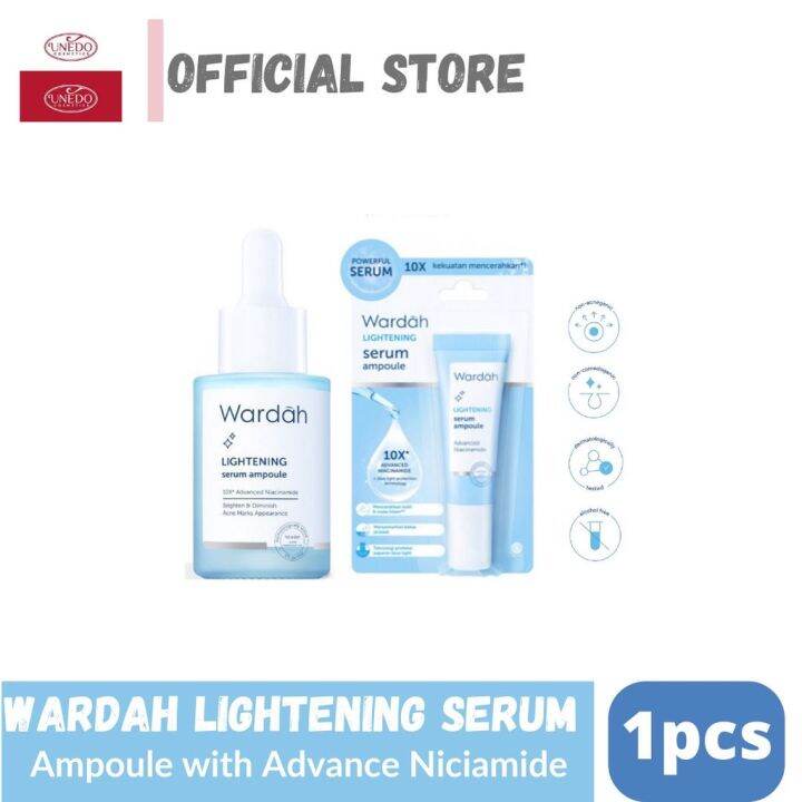 Wardah Lightening Serum Ampoule - Serum dengan 10X Advanced Niacinamide | Lazada Indonesia