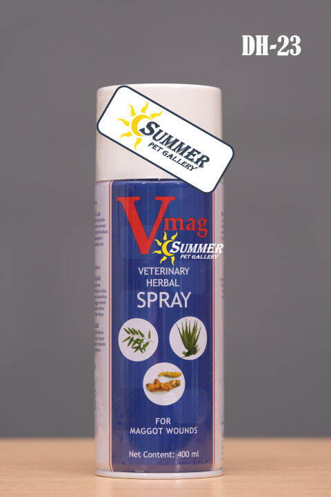 Vmag Veterinary Herbal Spray for Maggot Wounds (400ML) ORIGINAL FOR DOG ...