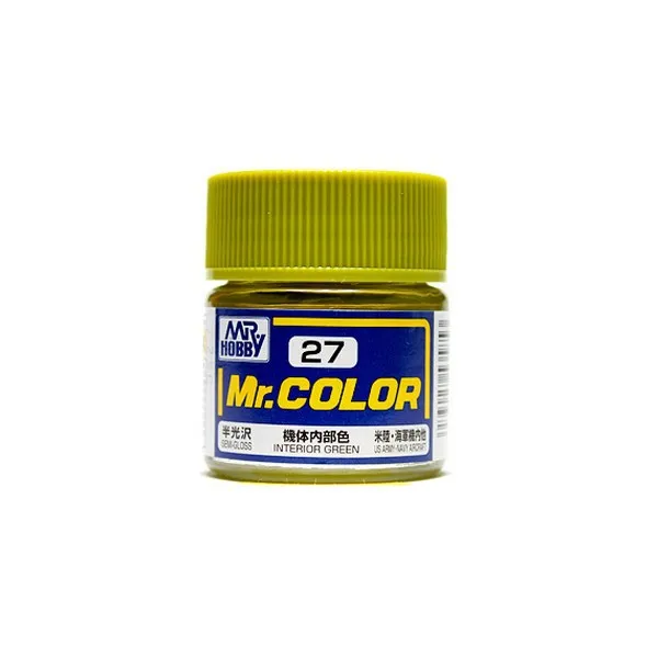 Mr.Hobby Mr.Color C27 Interior Green Semi-Gloss (10ml) 4973028535853 ...