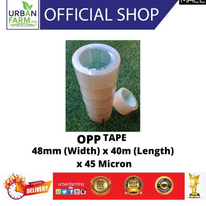 1PCS (48mm x 40m x 45 Micron) Opp Tape Transparent packaging tape from URBANFARM.MY | Lazada