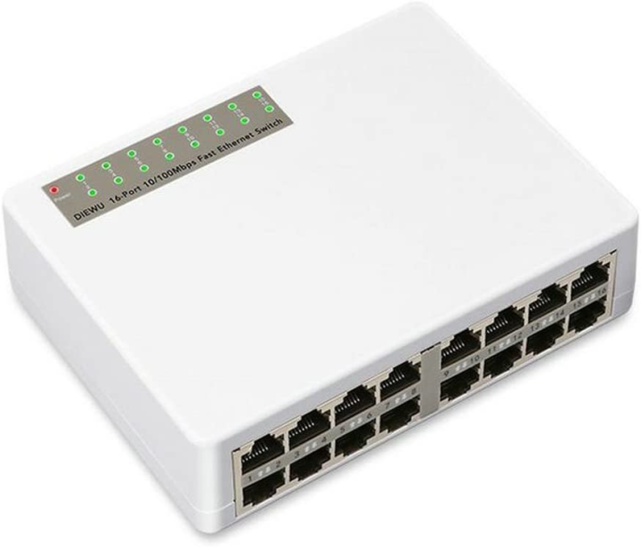 DIEWU 10/100Mbps 16 Ports Fast Ethernet LAN RJ45 LAN Network Switch ...