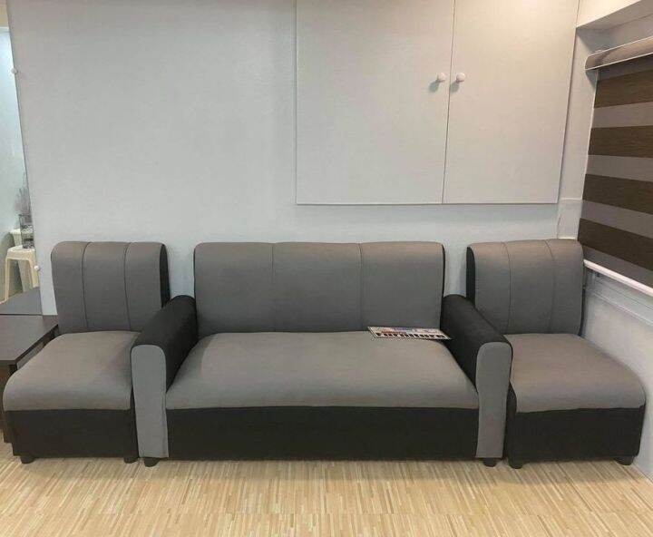 BULCASTER SOFA GREY FABRIC | Lazada PH