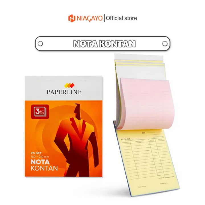 Buku Nota Kwitansi Paperline 25 Set Ukuran 160 x 210 mm Merk Paperline 3 Ply Kode B3 | Lazada ...