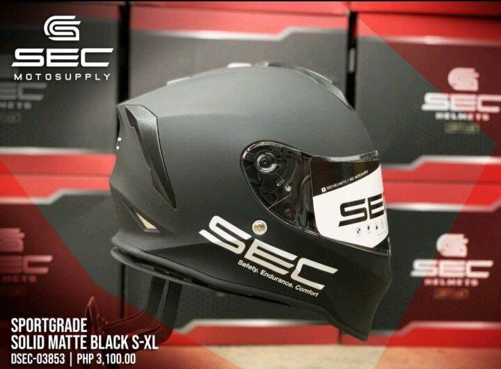 Sec sportsgrade helmet matte black | Lazada PH