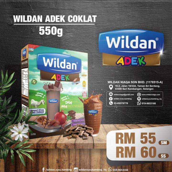 Wildan ADEK Susu Kambing Chocolate 550g | Lazada