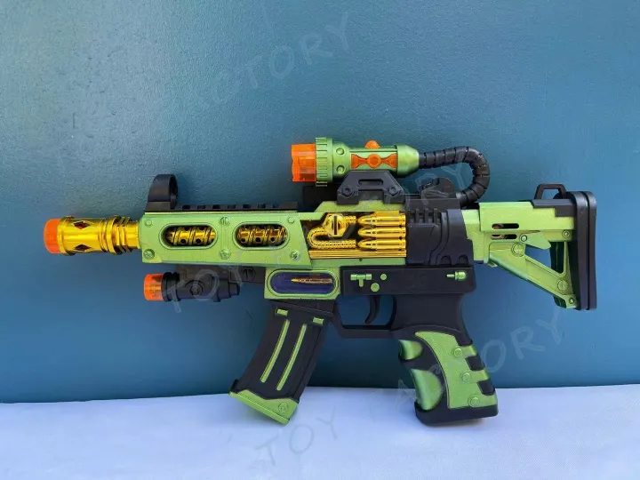 Toy Factory- Toy GUN battery operated army toy with sounds and lights ...