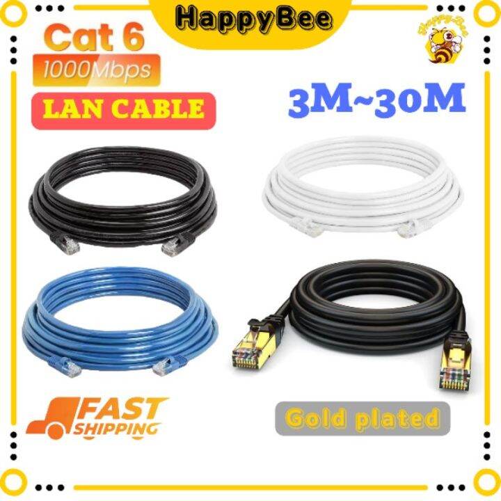 3M/5M/10M/15M/20M/ 30M 1000mbps Cat6 Lan Cable RJ45 Cable Network Cable ...