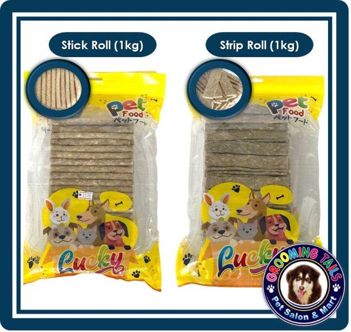 RAWHIDE Munchy Stick Roll & Munchy Strip Roll 1kg - Dog Dental Chews ...