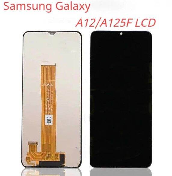 LCD SAMSUNG A12 A125F FULLSET + TOUCHSCREEN BLACK ORIGINAL | Lazada ...