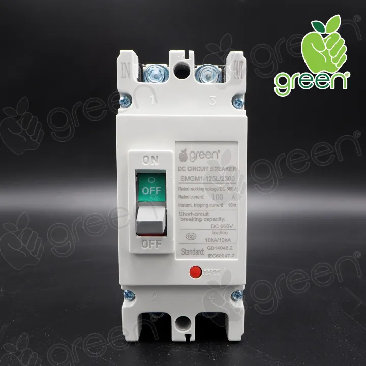 Circuit DC Breaker 2P 100A 660V MCCB Solar cell เบรคเกอร์ไฟฟ้า ใช้กับไฟ ...