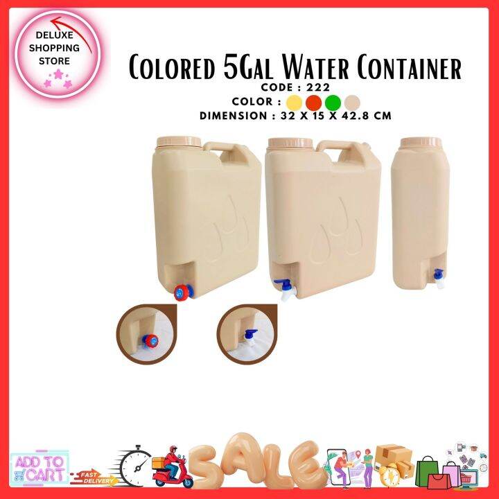 [SALE] 222 COLORED 5GAL WATER CONTAINER/WATER GALLON/WATER COINTAINER ...