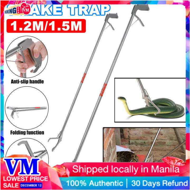 Boxing Vm 150cm 120cm Stainless Steel Snake Tongs Clamp Snake Stick ...