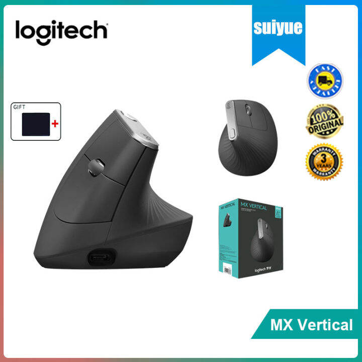 Logitech MX Vertical wireless mouse ergonomic Bluetooth unifier ...