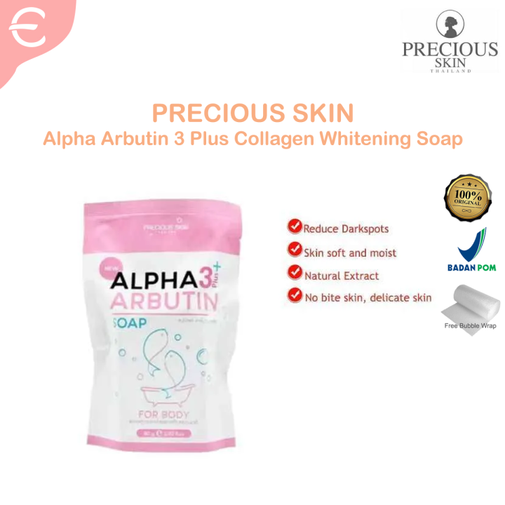 [BPOM] Precious Skin Alpha Arbutin 3 Plus Collagen Whitening Soap 80 gr | Lazada Indonesia