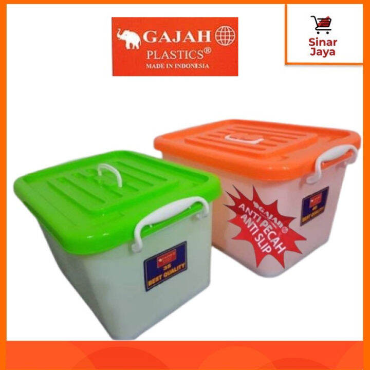 GAJAH Container Box 35, 40, 50, 70, 90, 100, 140, 160 Liter (Kuat ...