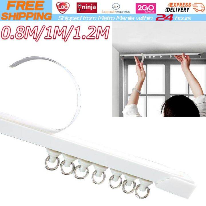 【Local Warehouse】Flexible PVC Curtain Track Rail Straight Ceiling Top ...